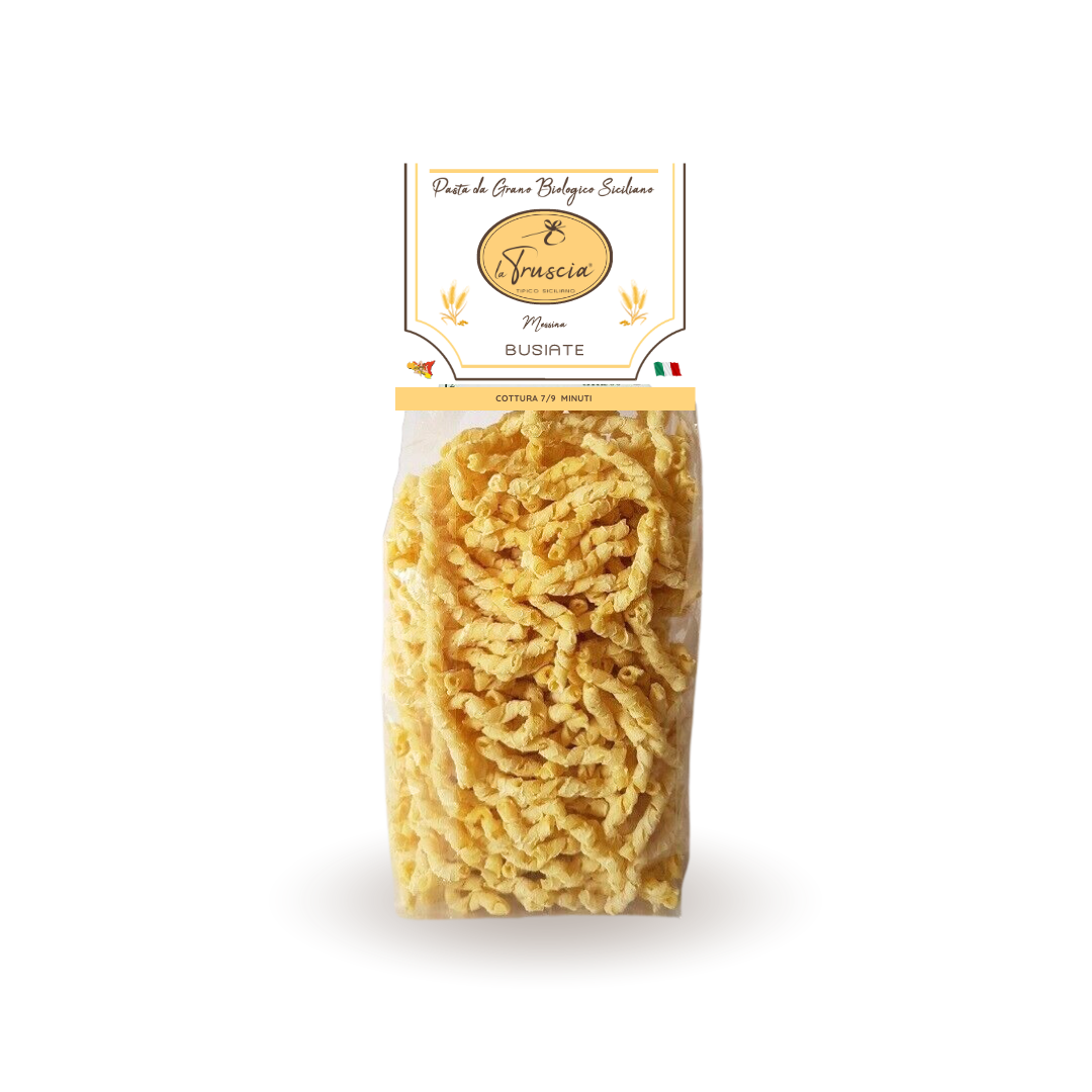 Sicilian organic durum wheat semolina pasta - Busiate - La Truscia ...